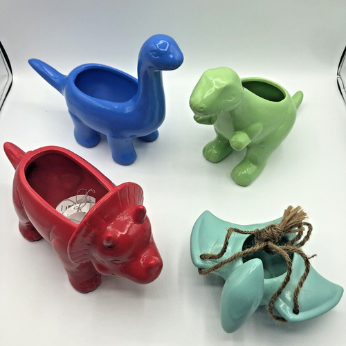 Ceramic Planters - Brontosaurus, Pterodactyl, T-Rex, Triceratops ...