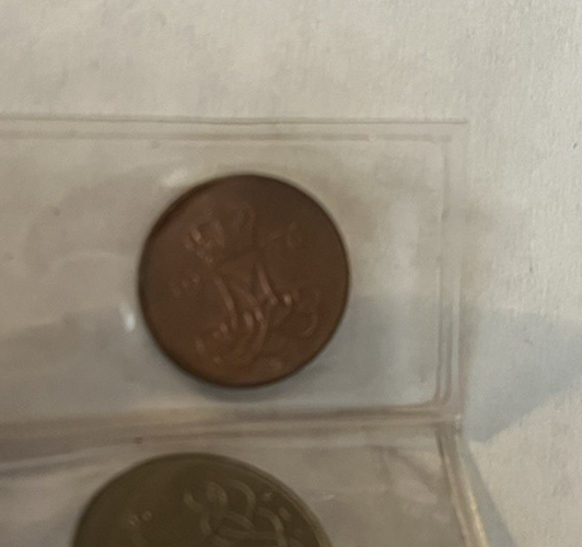 1976 Denmark Mint Set 5 Uncirculated Coins (5 Kroner, 10, 25, 50 Ore ...