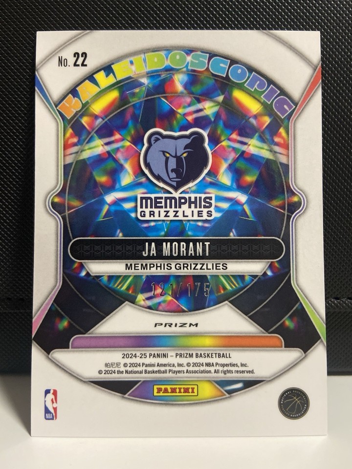 Ja Morant 2024-25 Panini Prizm Basketball Kaleidoscopic Blue Wave Prizm ...
