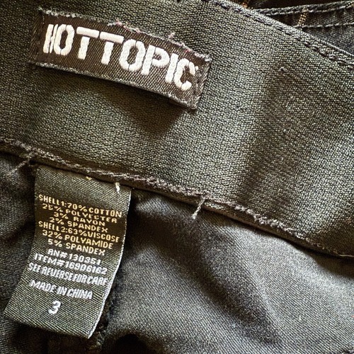 Hot Topic Juniors Womens High Rise Two Pattern Jean Shorts Size 3 Black ...