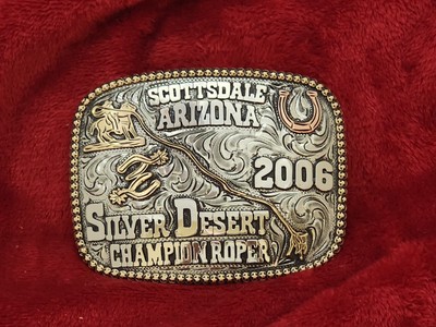 RODEO CHAMPION TROPHY BUCKLE PRO CALF ROPING☆SCOTTSDALE ARIZONA☆2006 ...