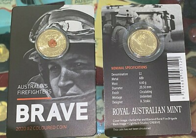 Brave Firefighters -2020 $2 " No Mintmark " Official RAM Mint Coin ...