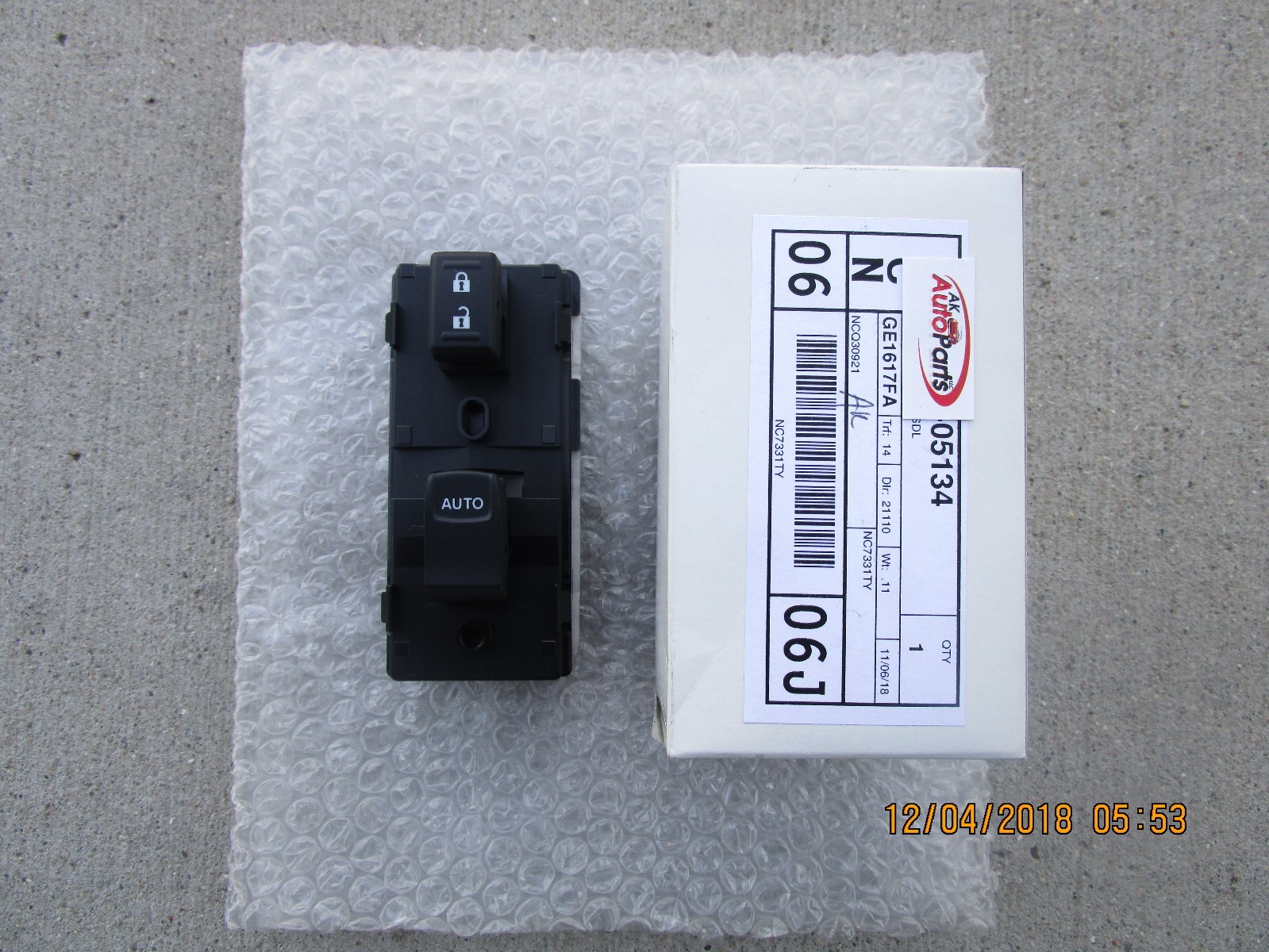 FITS: 17 - 19 TOYOTA 86 GT 2D FRONT PASSENGER RIGHT SIDE POWER WINDOW ...