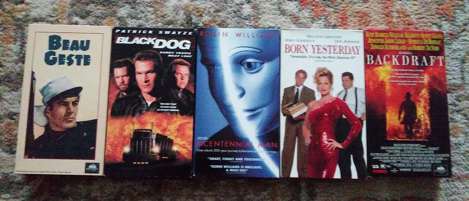 Lot 5 Backdraft vhs Bicentennial Man born yesterday black dog Beau ...
