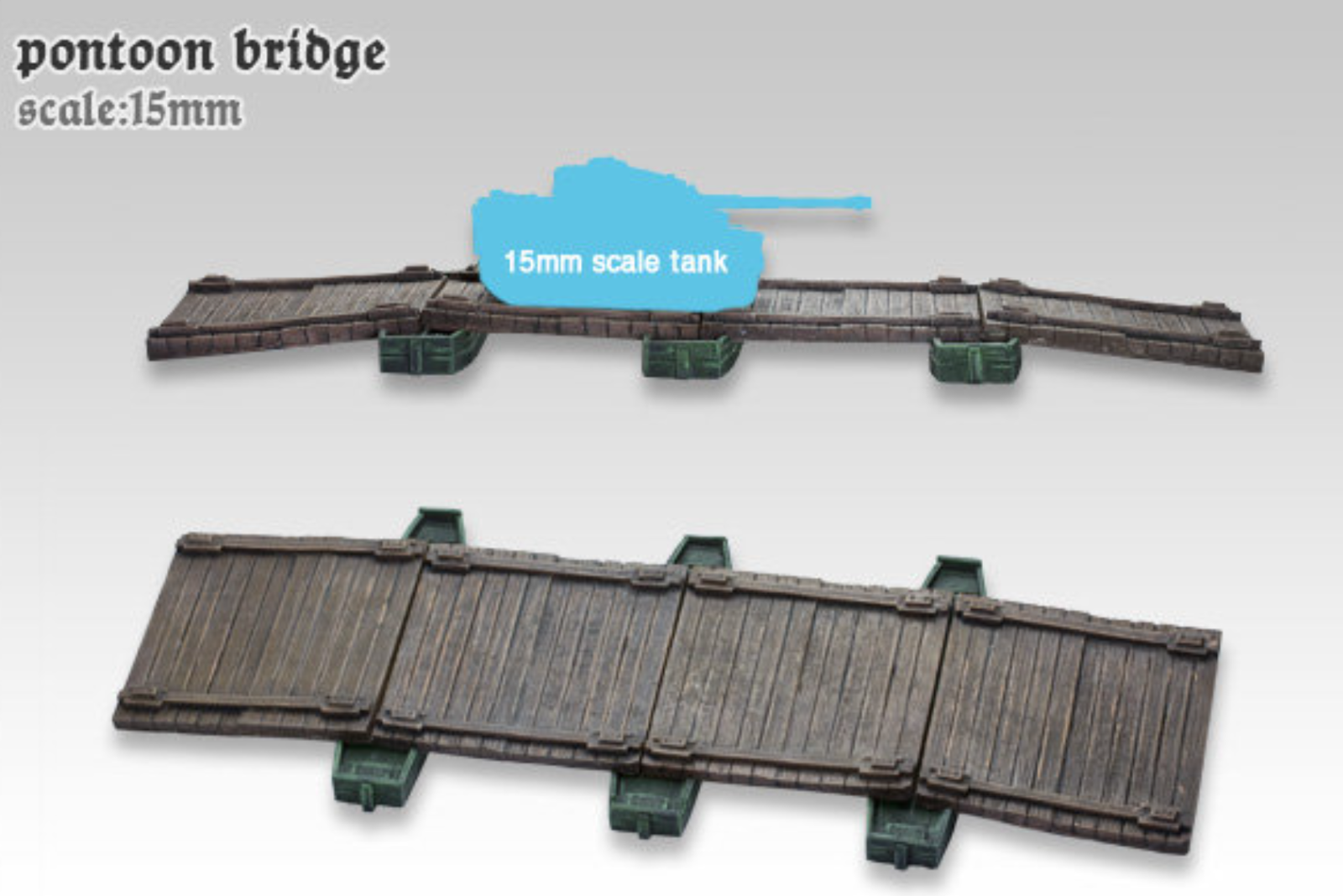 Pontoon Bridge - 15mm (7) Models Miniatures Figures RPG Tabletop ...