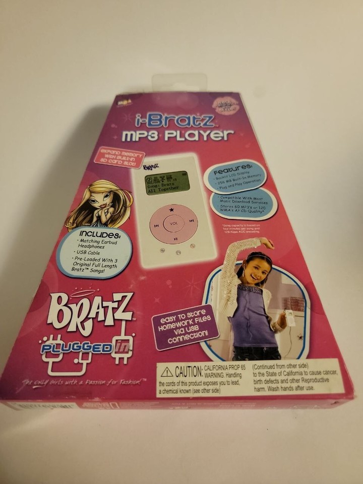 Bratz Plugged i-Bratz MP3 Player 256 MB Audio Player NEW SEALED IN BOX ...