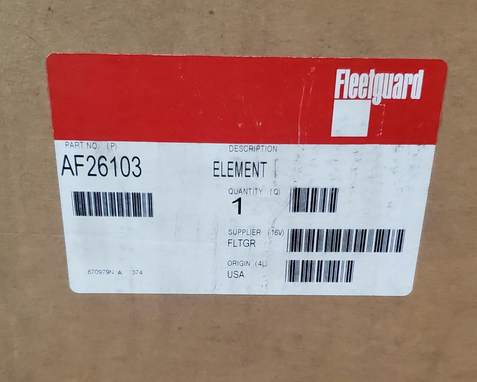 Genuine Fleetguard Air Filter # AF26103 | eBay