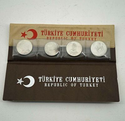 1970 Republic of Turkey 4 Coin Silver Proof Set w/ COA - Free Shipping ...