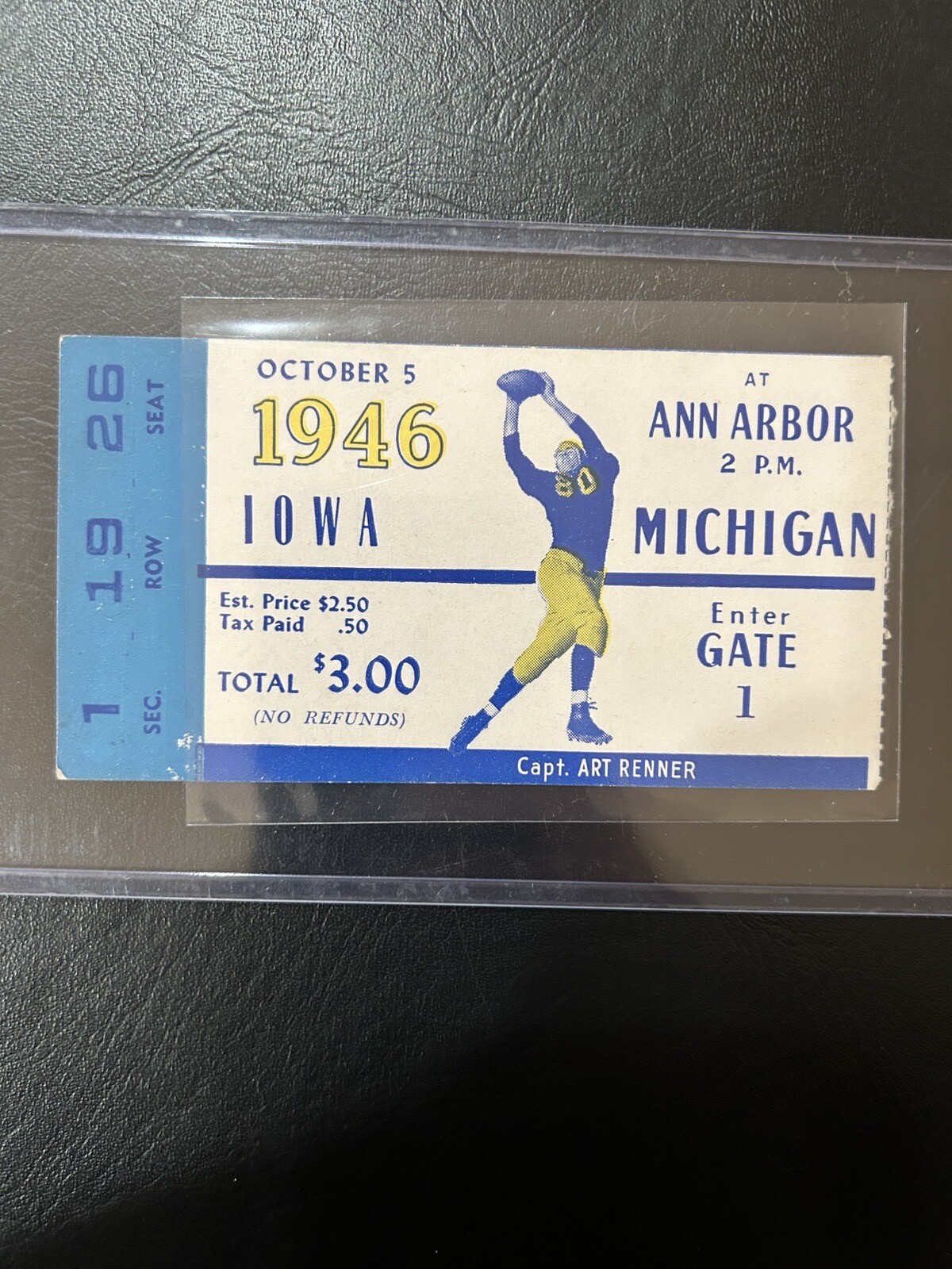 1946 Michigan vs Iowa Football Vintage Ticket Stub | eBay