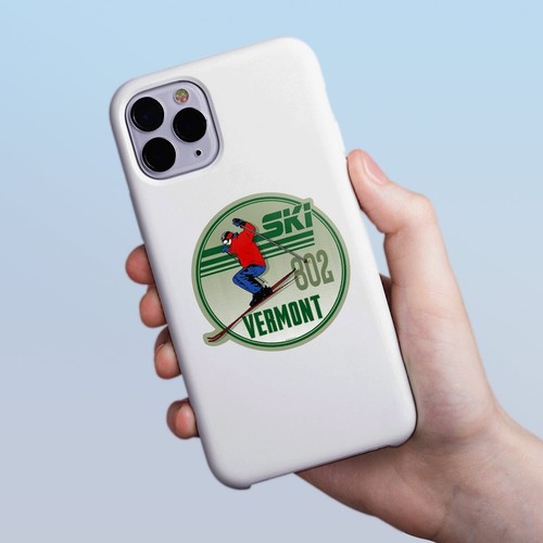 Mini Sticker: Ski VT 802, Vermont, Vintage New England Ski Souvenir | eBay