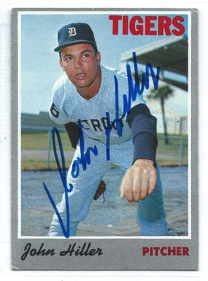 John Hiller signed 1970 Topps baseball card, Detroit Tigers autograph ...
