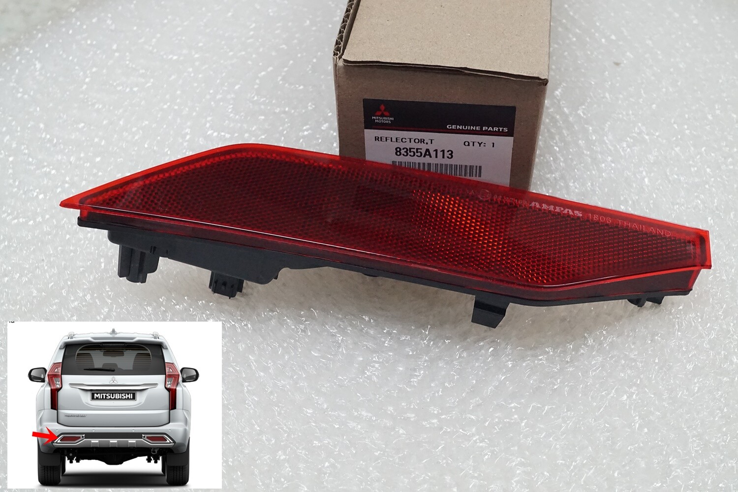 8355A113 Genuine LH Reflector Rear For Mitsubishi Pajero Sport 2018 | eBay