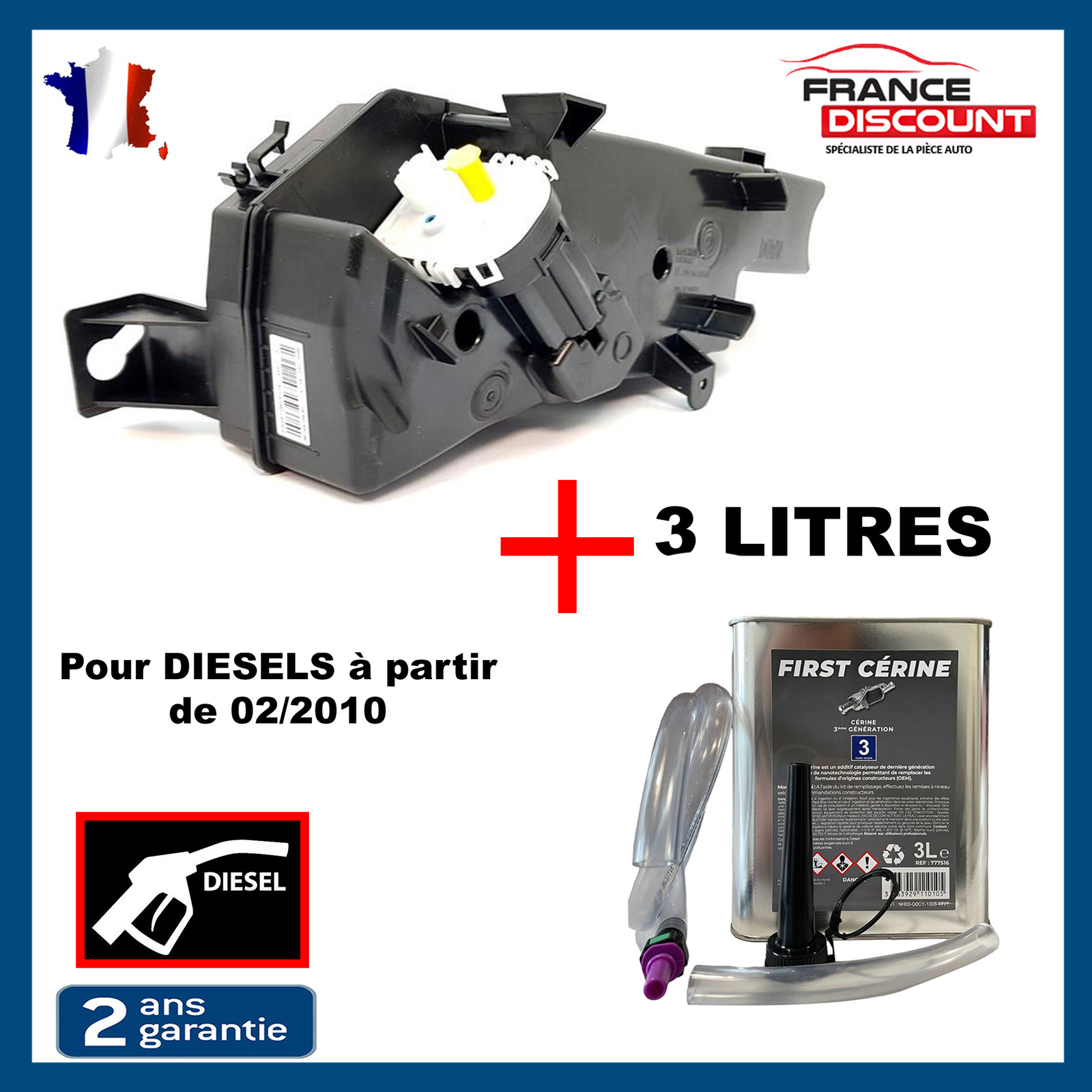 Tank 3 Liters Cerine EOLYS Blue 9736a0 9672419980 BERLINGO II Partner 2 ...