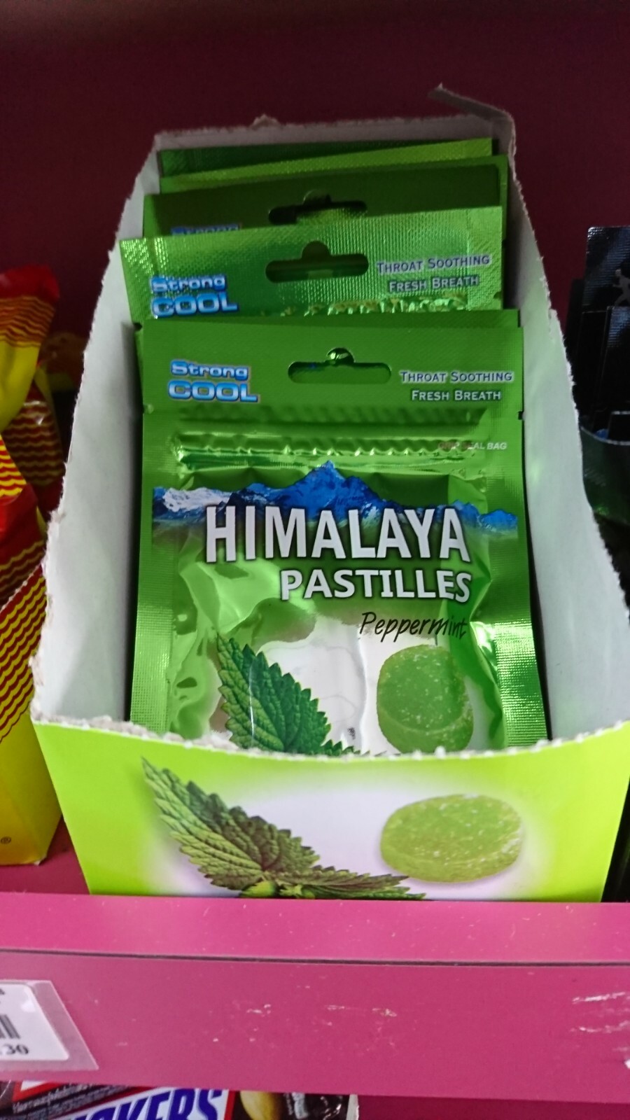 3x Big Foot Himalaya Pastilles Peppermint Throat Soothing Fresh Breath ...