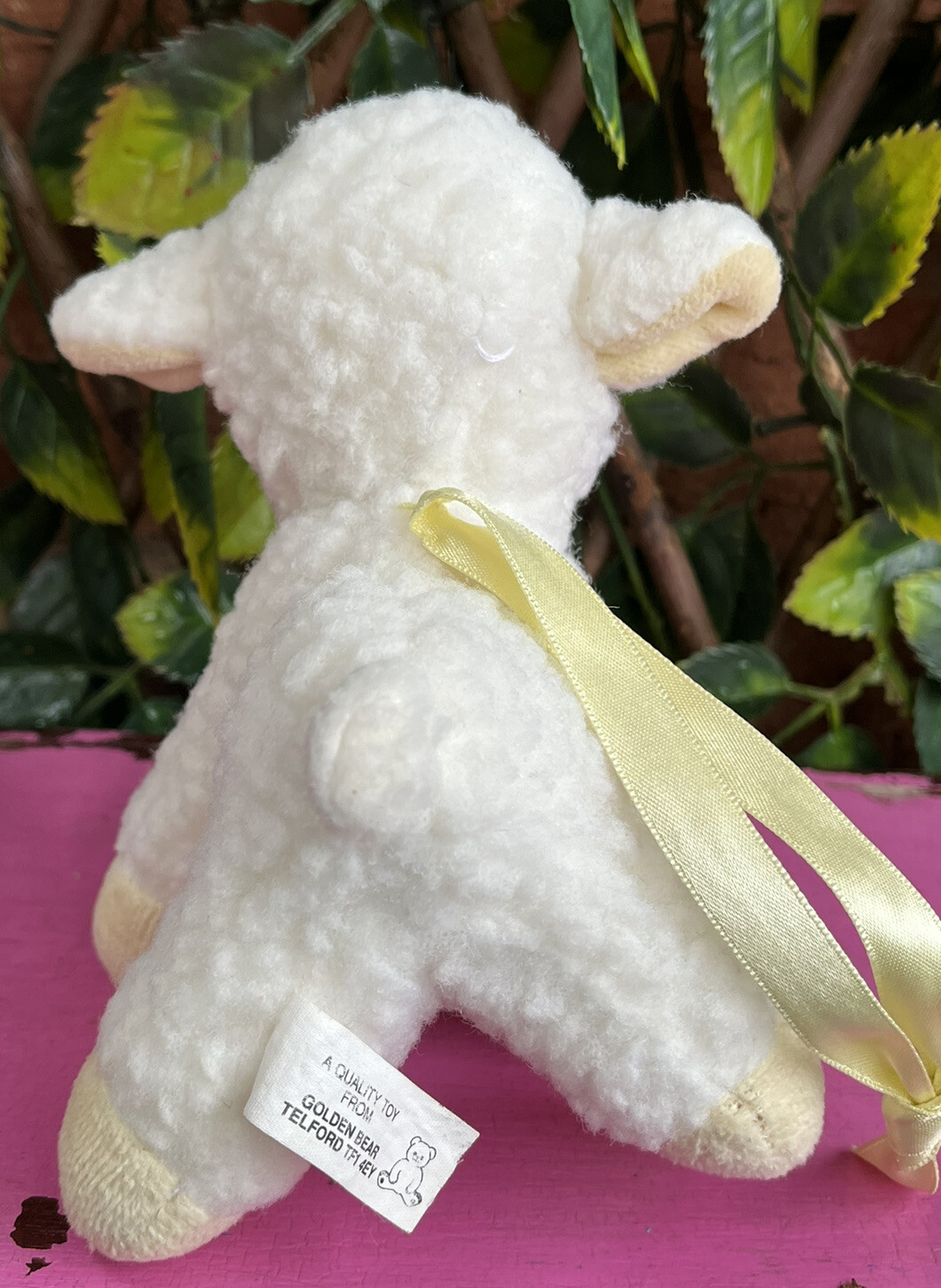 Baby Lamb Pram Swing Toy Woolly Lamb Plush Vintage By Golden Bear VGC ...