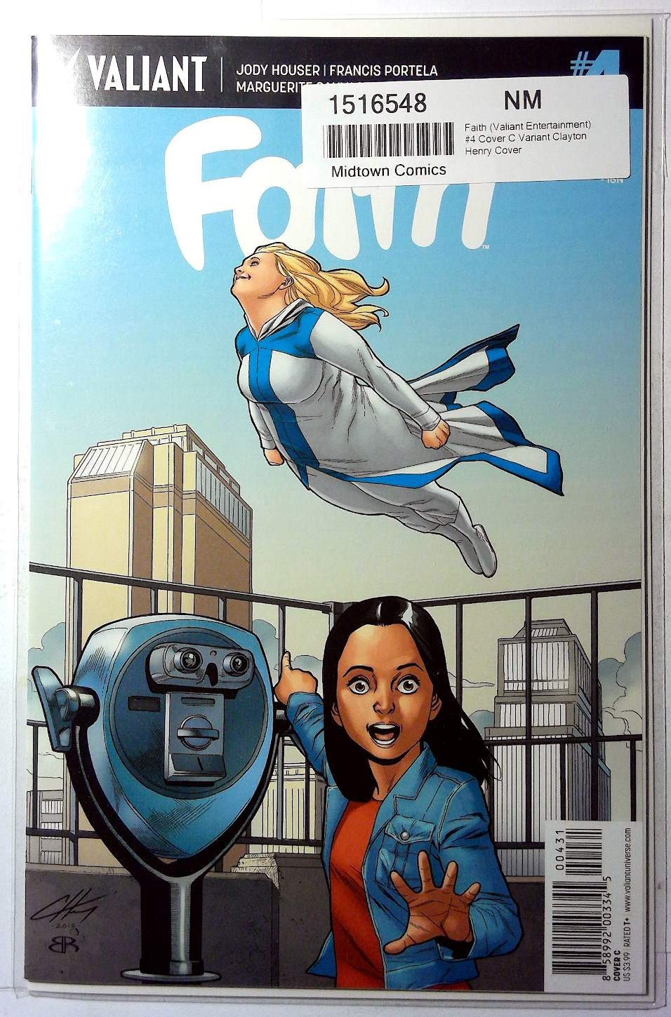 Faith #4 C (2016) Valiant Comics 9.4 NM Clayton Henry Var 1st Series ...