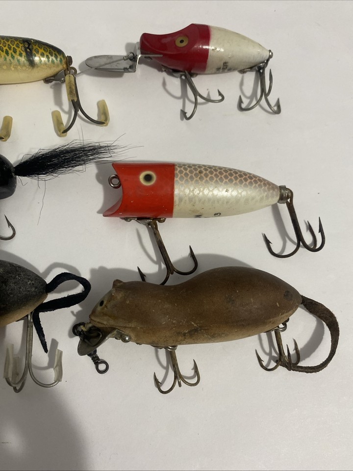 Heddon Lure Lot Of 6 - Vamp, Baby Lucky 13, Go Deeper River Runt, Mouse ...