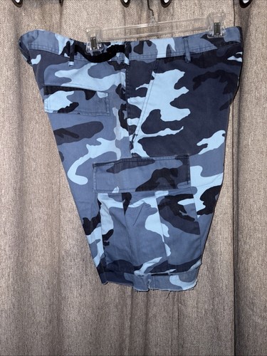 Rothco Ultra Force BDU Shorts Large Reg 35" - 39" Adjustable Blue Camo ...