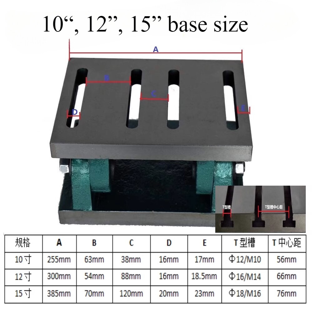 Vertical Adjustable Angle Tilt Rotation 90 Degree Table Milling Machine ...