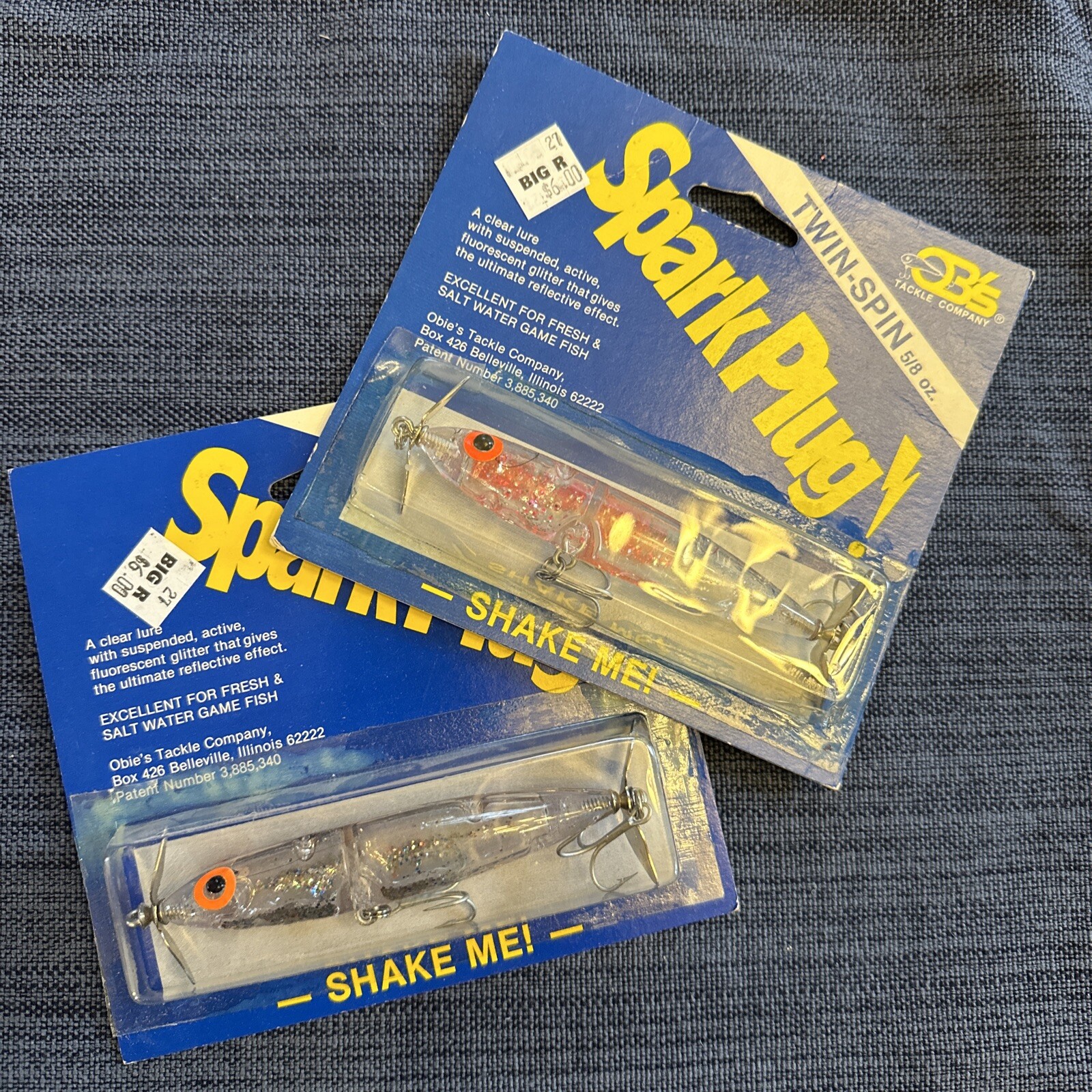 Twin Spin Spark Plug Fishing Lures 5/8oz. (2pack) Freshwater Obie’s ...