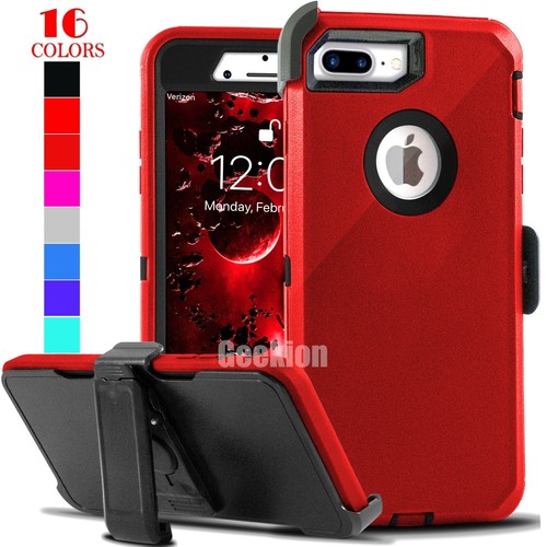 For iPhone 6 6s 7 8 Plus Shockproof Case Cover w/ Belt Clip + Screen ...