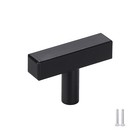 1-50X Modern Matte Black Square T Bar Handle Pull Kitchen/Bath Cabinet ...