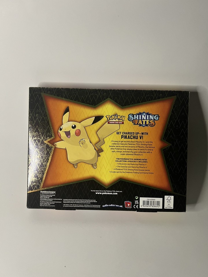 Pokémon TCG: Shining Fates Collection Pikachu V Box Brand New Factory ...