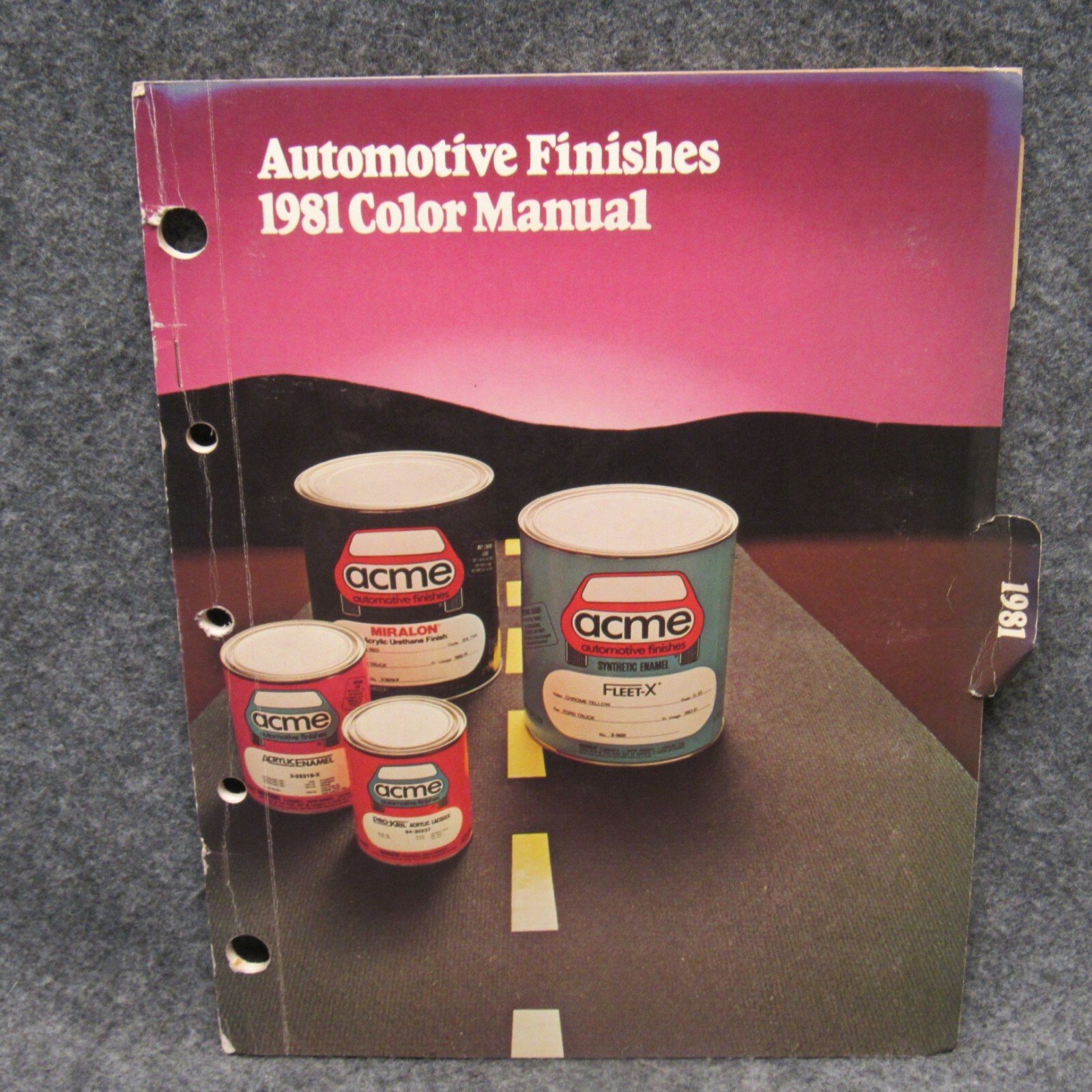 1981 ACME Automotive Finishes Color Manual Guide Chrysler GM Ford Dodge ...