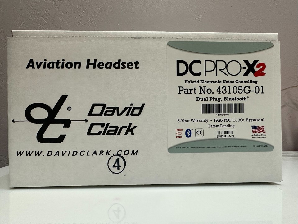 IN STOCK! David Clark DC PRO-X 2 ANR ENC, w/ Bluetooth, Dual Plugs, G-A ...