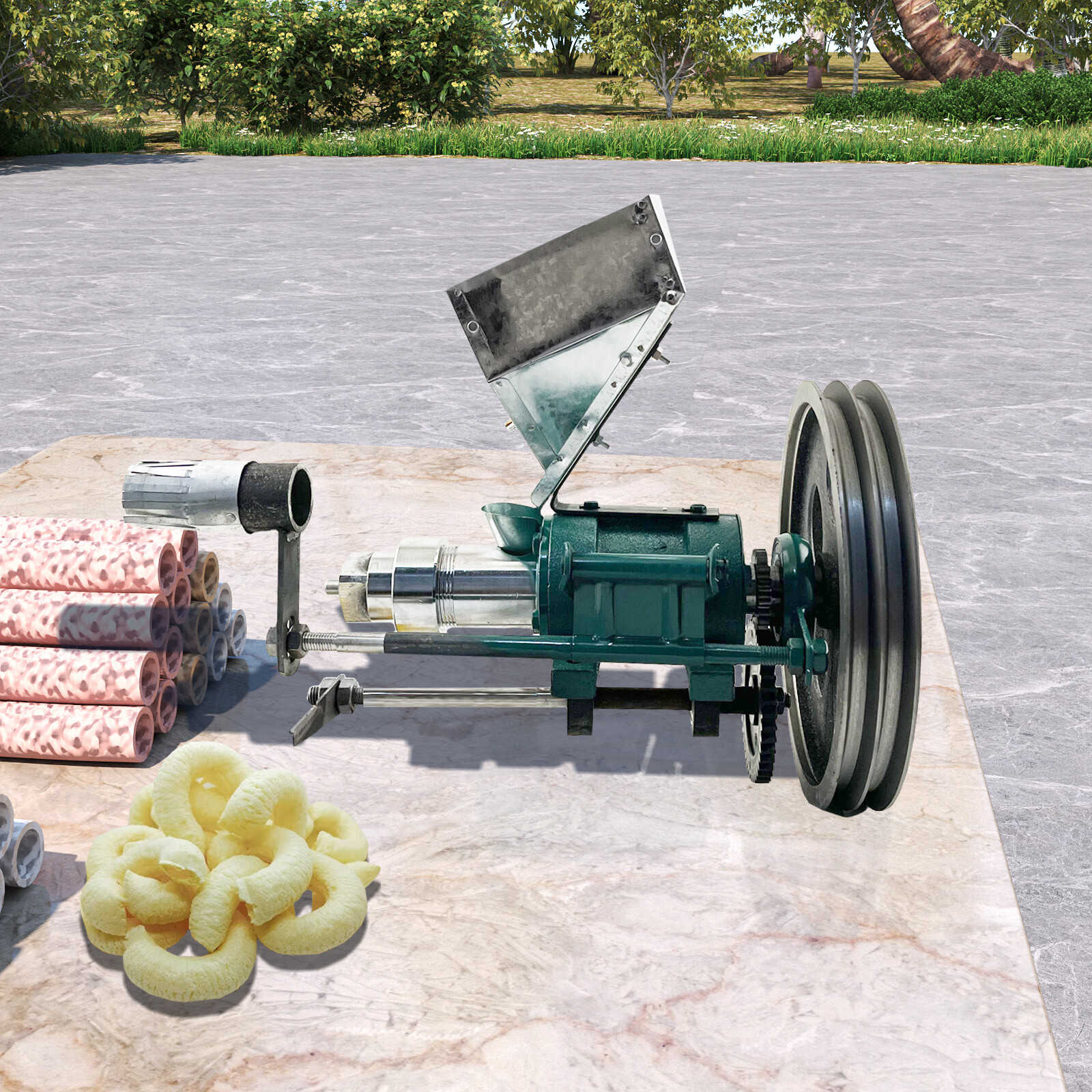 Electric Corn Puffed Food Extruder Extruding Rice Corn Food Puffing ...