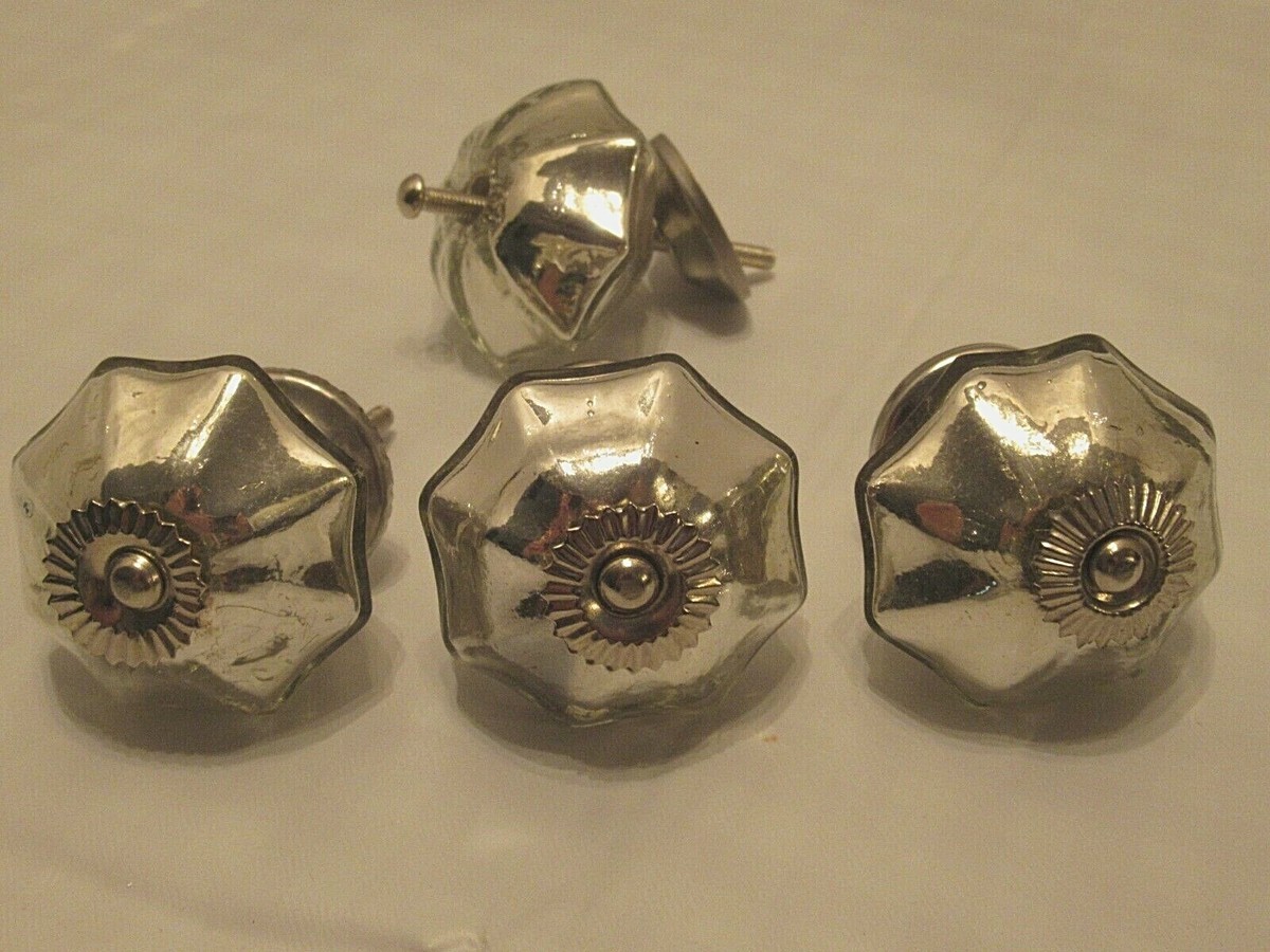 Mercury Glass Drawer Pulls Anthropologie Glass Knobs | Mercari