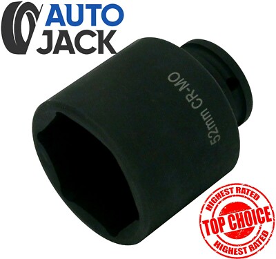 52mm Impact Socket 1/2" Drive 6 Point for Hub Nuts on Land / Range ...