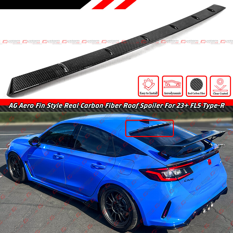 For 2022-26 Civic Type-R FL5 FL2 AG Style Carbon Fiber Rear Window Roof ...