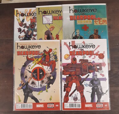 Deadpool Hawkeye Marvel Comics 5 issue mini series, High Grade X men ...
