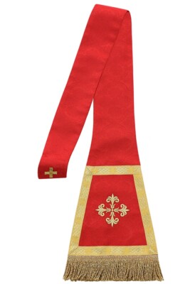 Red Roman Clergy Stole Vestment Chasuble Cope Estola Roja Stola Rossa ...