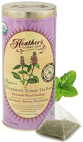 Heathers Tummy Teas Organic Peppermint Tea for IBS 36 Jumbo Teabags | eBay