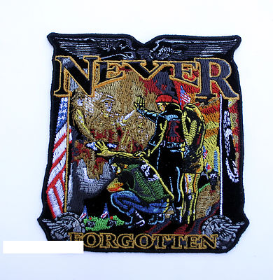 NEVER FORGOTTEN POW MIA PATCH US AIR FORCE NAVY ARMY MARINES USCG ...