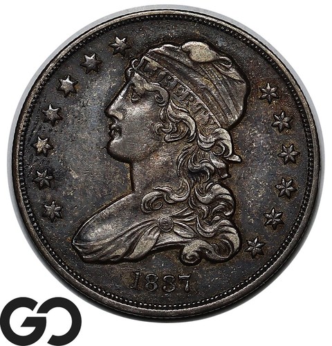 1837 Capped Bust Quarter, Scarce Choice AU Early Date | eBay