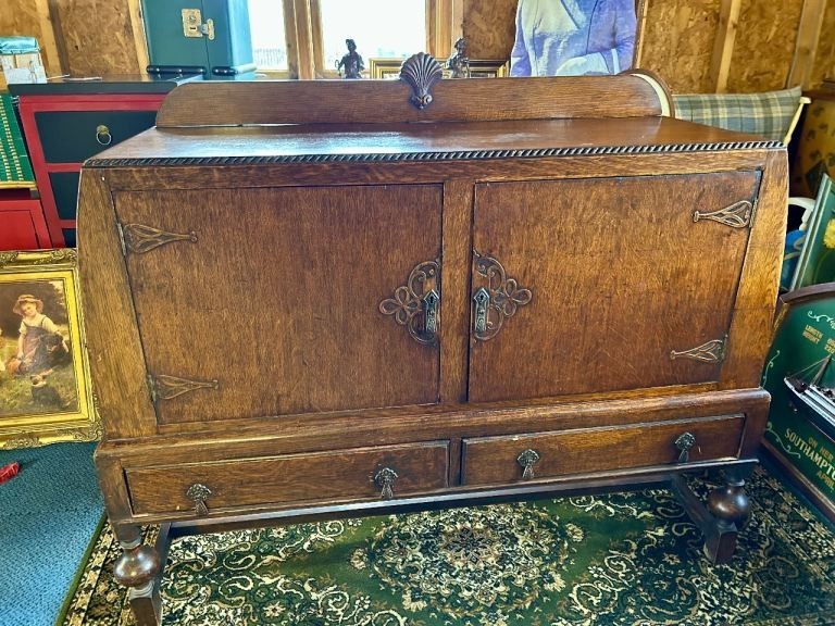 Edwardian Carved Oak Buffet Sideboard – c.1905–1915 | eBay UK