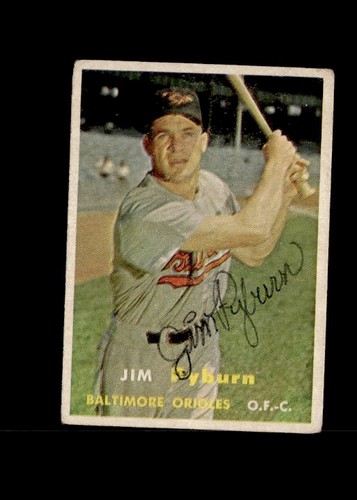 Jim Pyburn 1957 Topps Orioles authentic autographed card | eBay