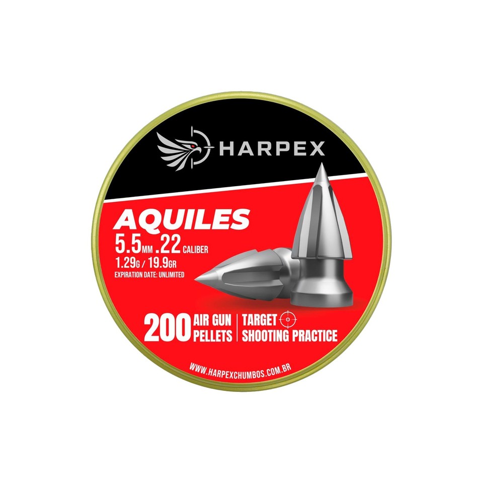 HARPEX Aquiles 200 Count BROADHEAD Pointed 5.5mm .22 Caliber Airgun ...