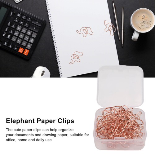 20pcs Shaped Paper Clips Elephant Shapes Rose Gold Electroplating ...