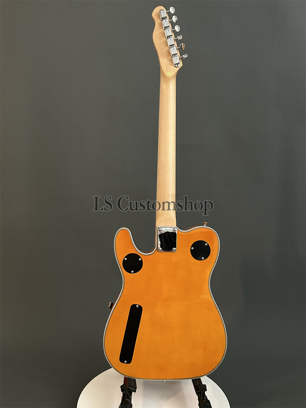 Yellow Quilted Maple Top Thinline TL Electric Guitar Semi Hollow Body ...