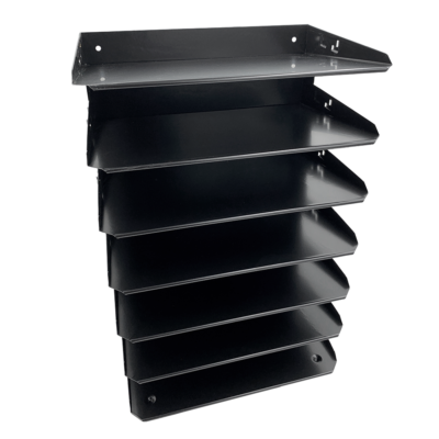 Huron Horizontal 7 Slot Steel Desk Organizer/Sorter Black HASZ0150 | eBay