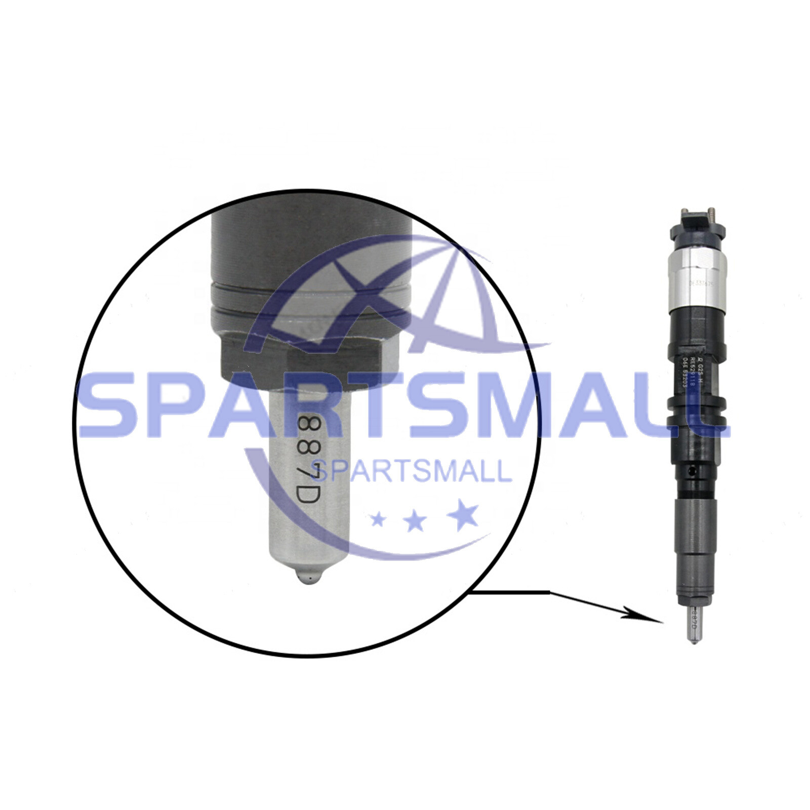 6pcs Common Rail Injector RE529118 RE524382 DZ100217 For John Deere ...