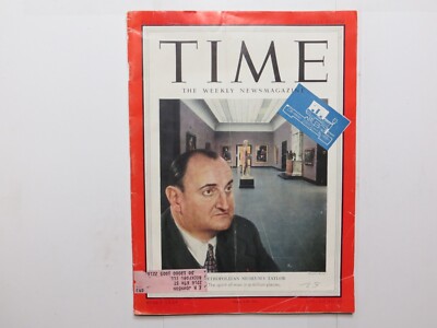 DEC 29 1952 vintage TIME news magazine METROPOLITAN MUSEUMS TAYLOR EW ...
