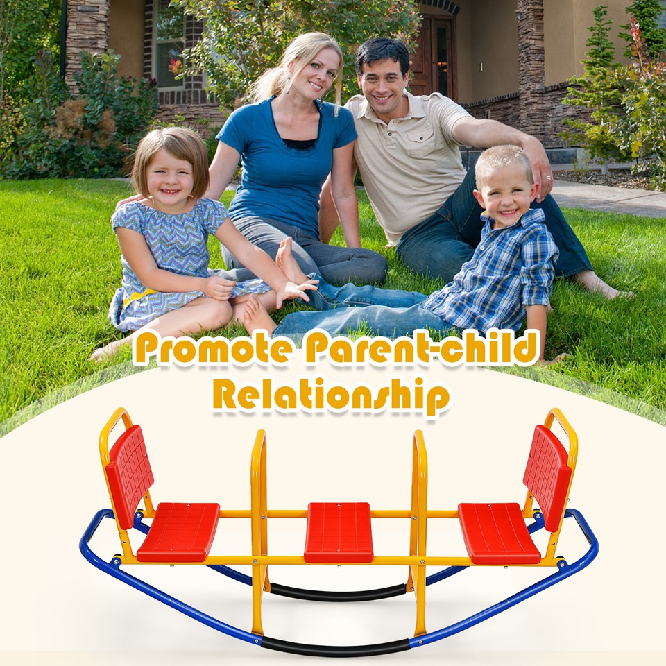 Costway Kids Teeter Totter Outdoor Teeter Totter Gift for Children Boys ...