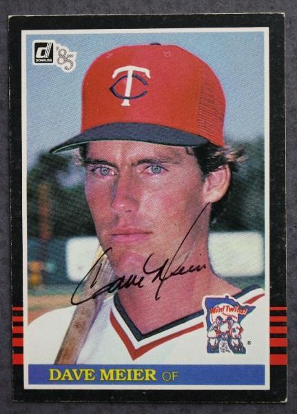 Minnesota Twins star Dave Meier Autographed signed 1985 Donruss ...