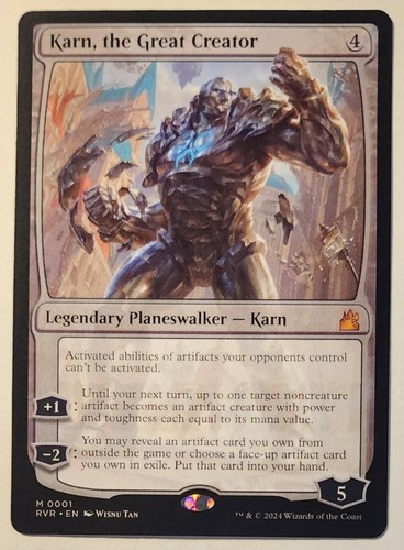 MTG - Karn, the Great Creator - RVR 0001 - Ravnica Remastered - Mythic ...