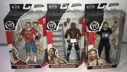 WWE Elite Ruthless Aggression Kevin Nash, John Cena, Shelton Benjamin ...